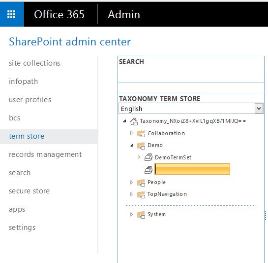 Create Term Set And Terms In SharePoint Online